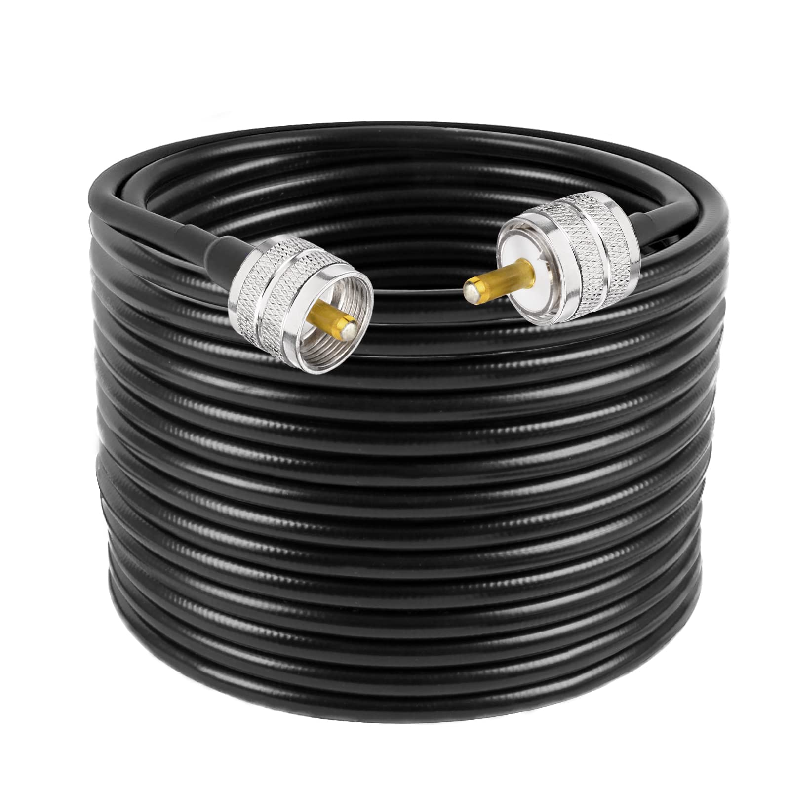 Snapklik.com : CB Coax Cable RG8X Coaxial Cable 50ft, UHF Male To Male ...