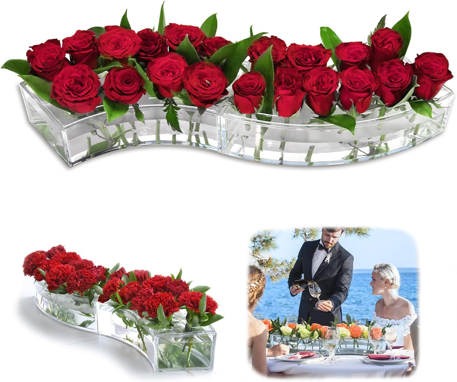 Amazon.com: Tanlade 10 Pcs Acrylic Floral Centerpiece for Dining Table ...