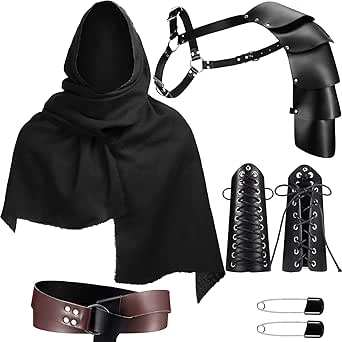 Amazon.com: Unittype 6 Pcs Halloween Knight Costume Men Includes ...