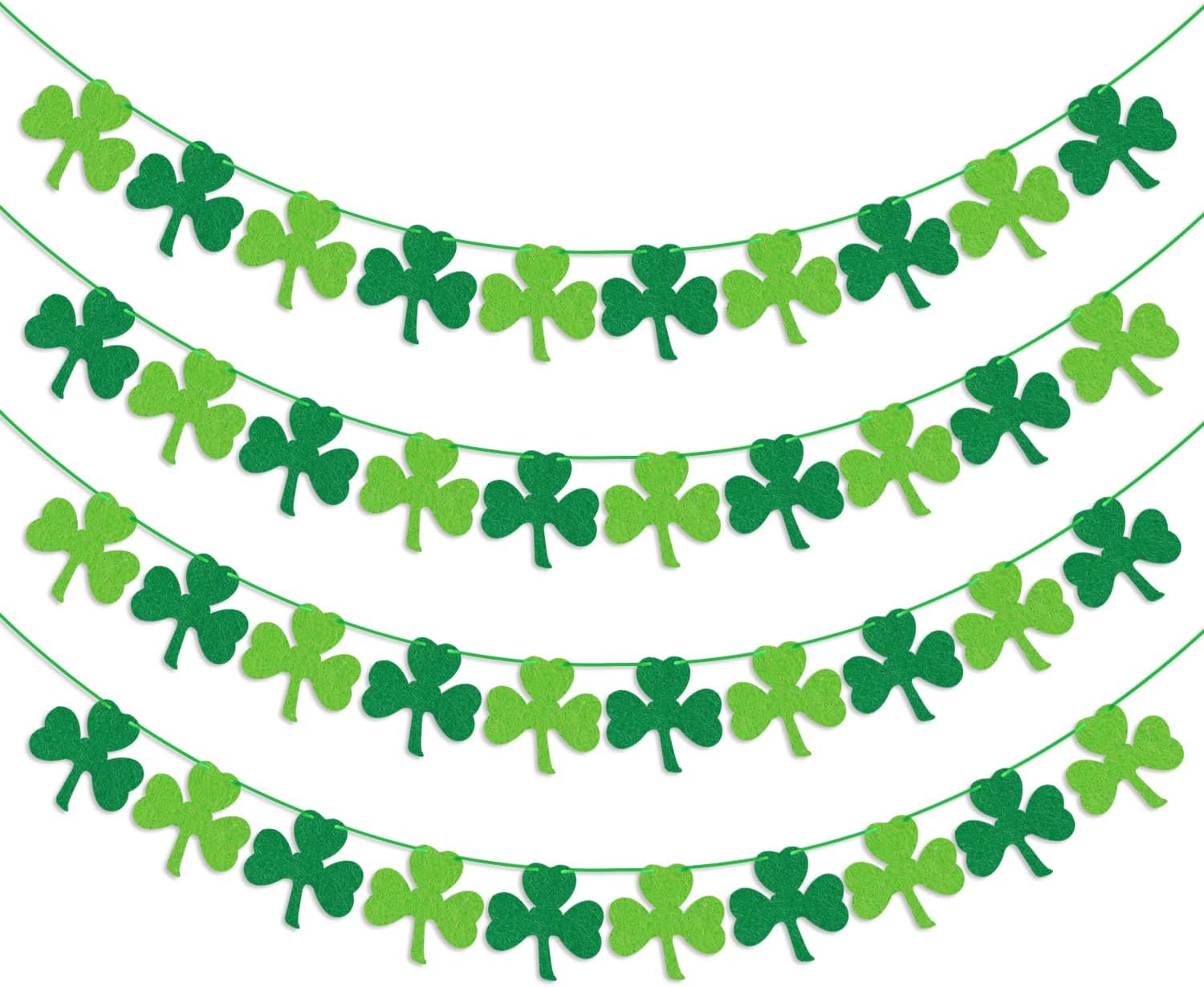 Amazon.com: Cheerland Glitter St Patricks Day Garlands Saint Patricks ...