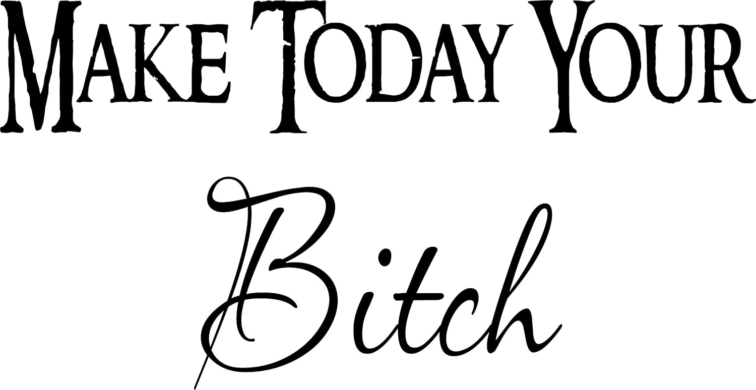 Amazon.com: Make Today Your Bitch! Vinyl Wall Art : Tools & Home Improvement