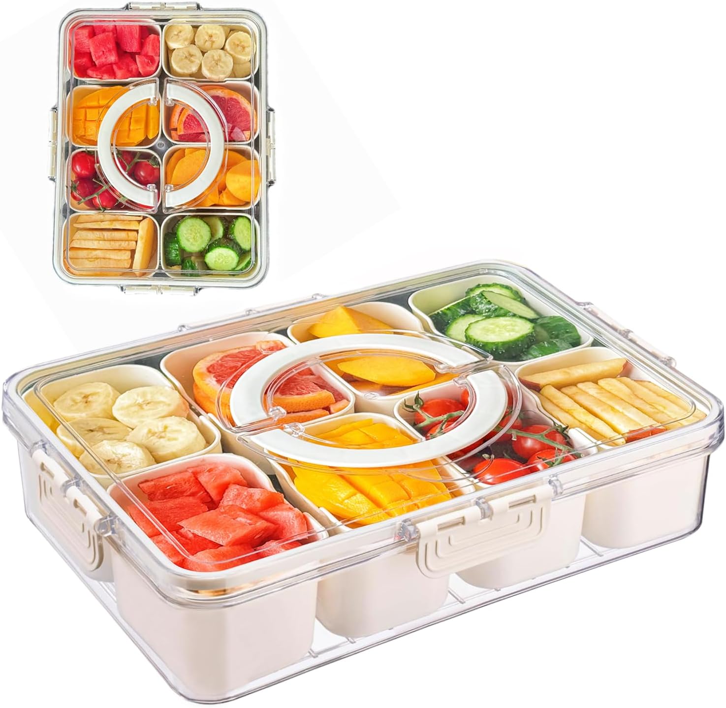 Amazon.com: WANTELFOR Snackle Box Container,Divided Serving Tray with ...