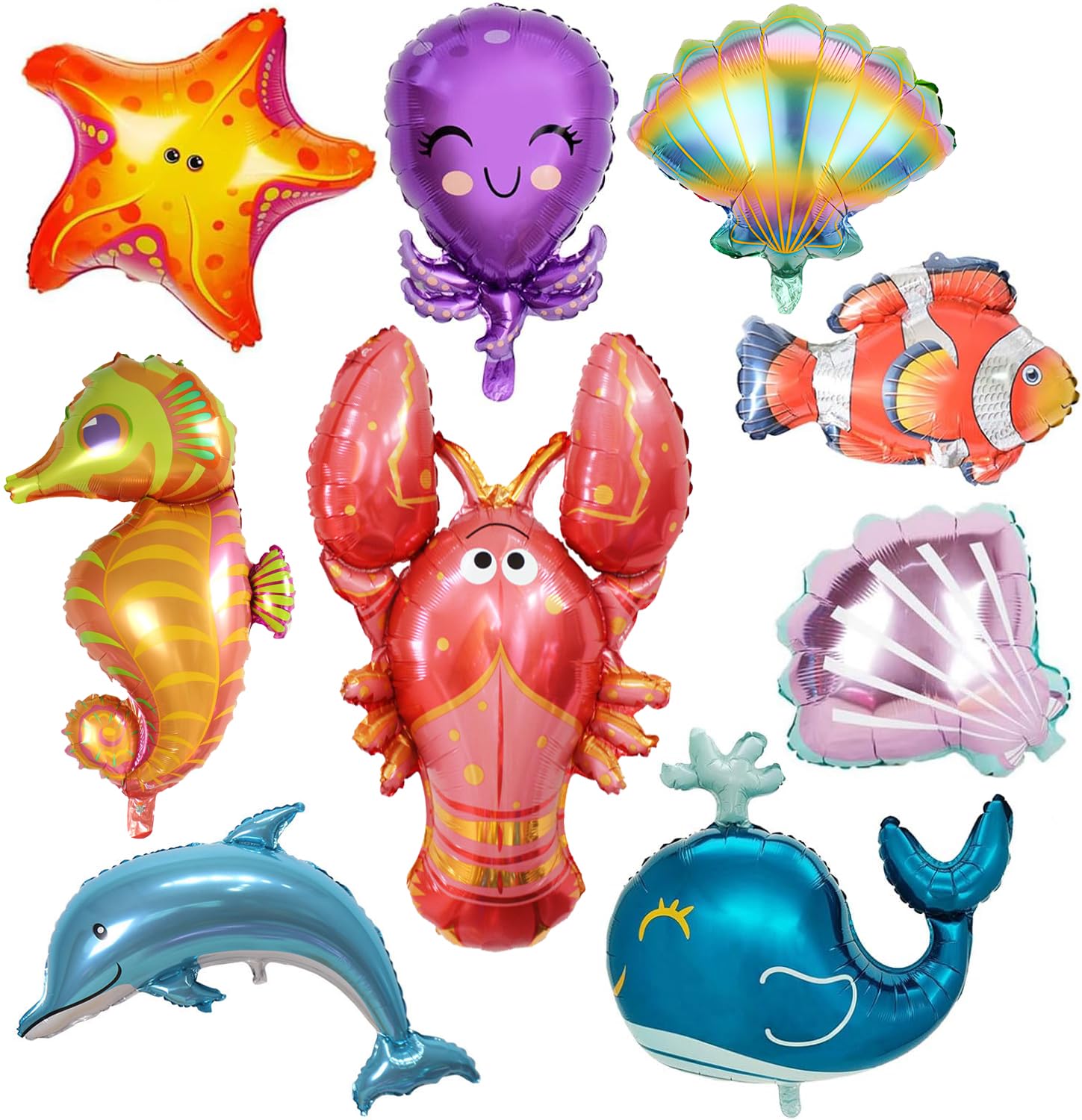 Amazon.com: Sea Animal Balloons, 9 Pcs Under The Sea Balloons, Sea ...