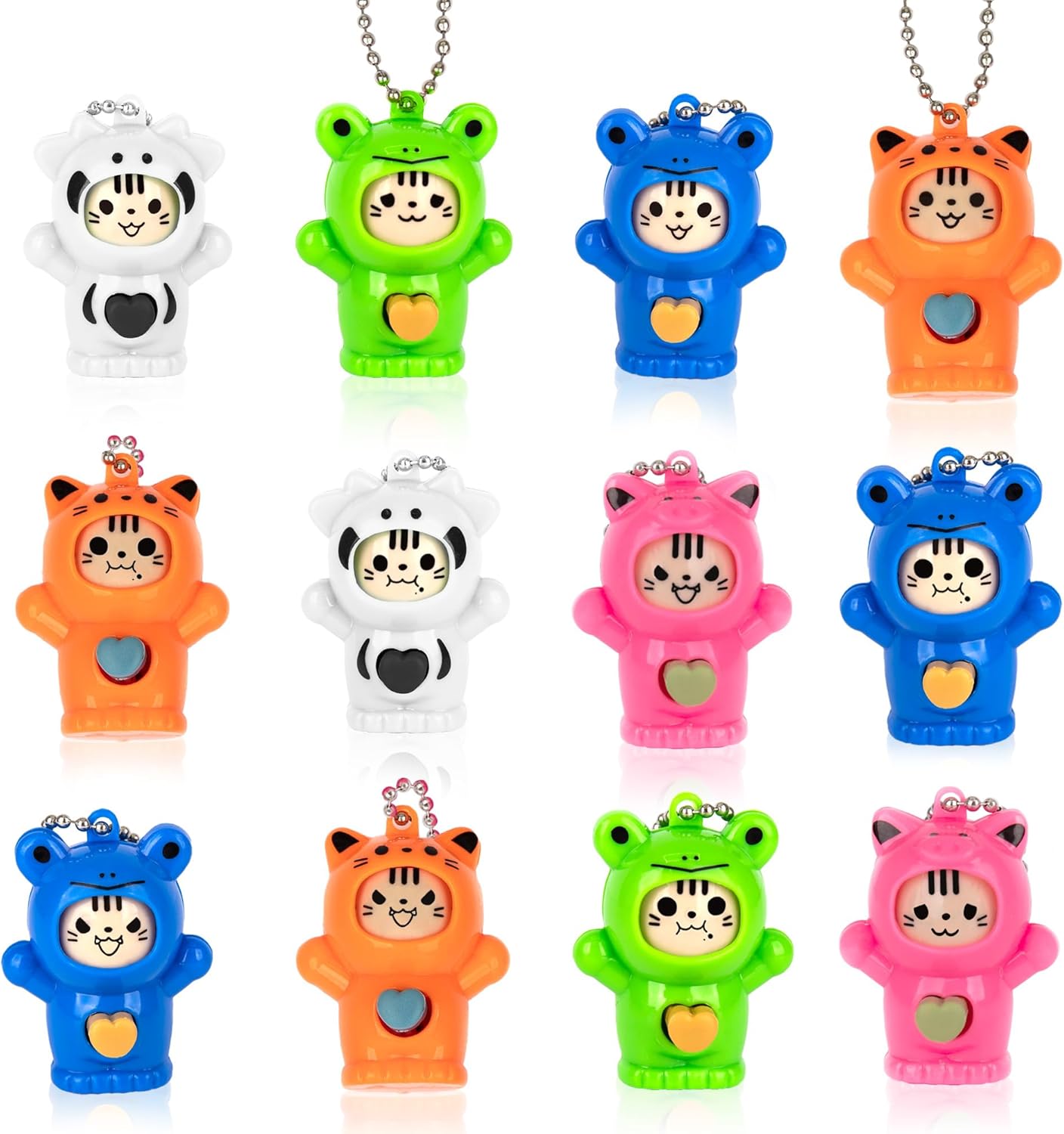 Amazon.com: ArtCreativity Face Changing Animal Keychains for Kids - Set ...