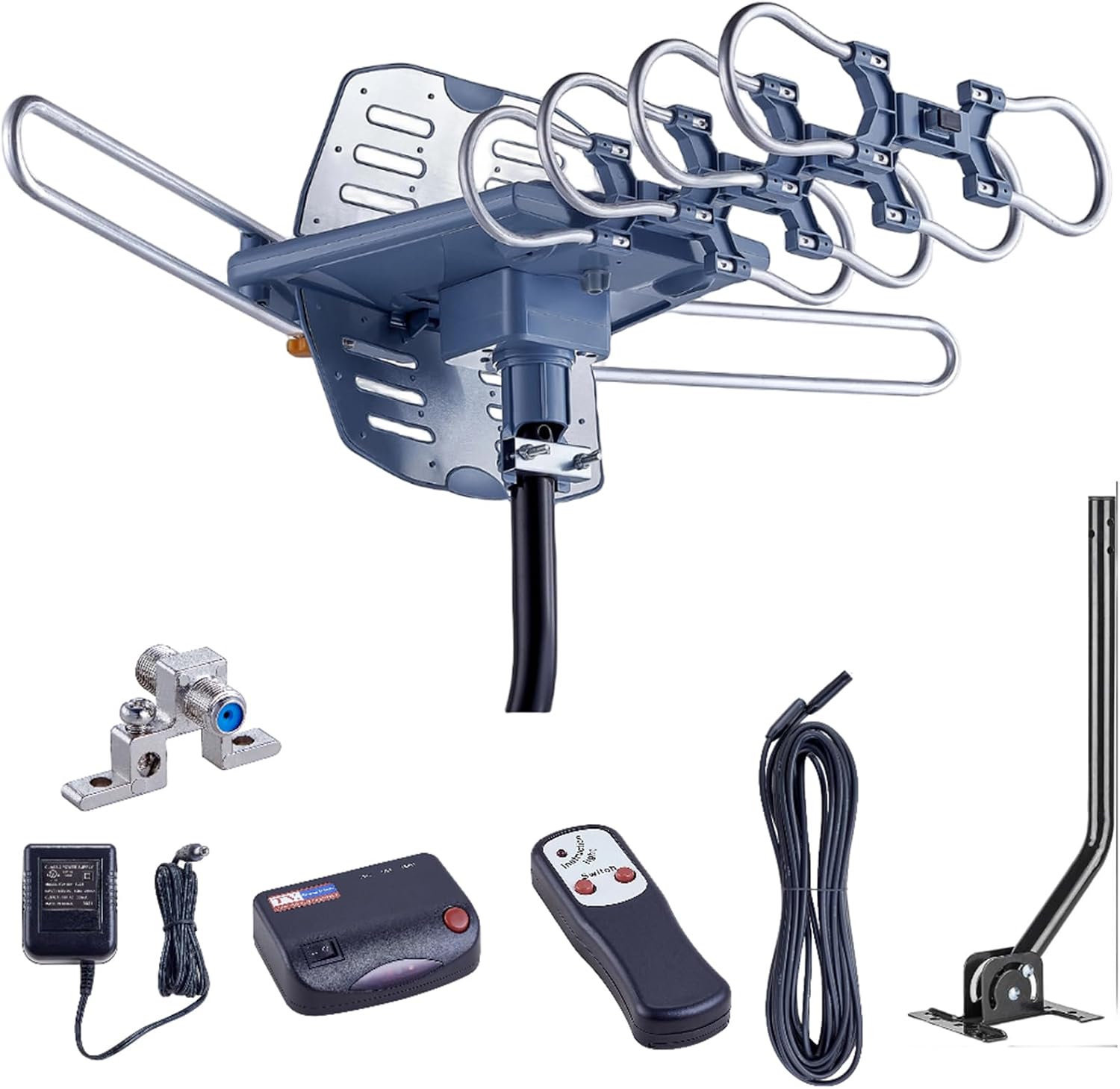 Antena de TV para canales locales, antena de TV HD amplificada digital ...