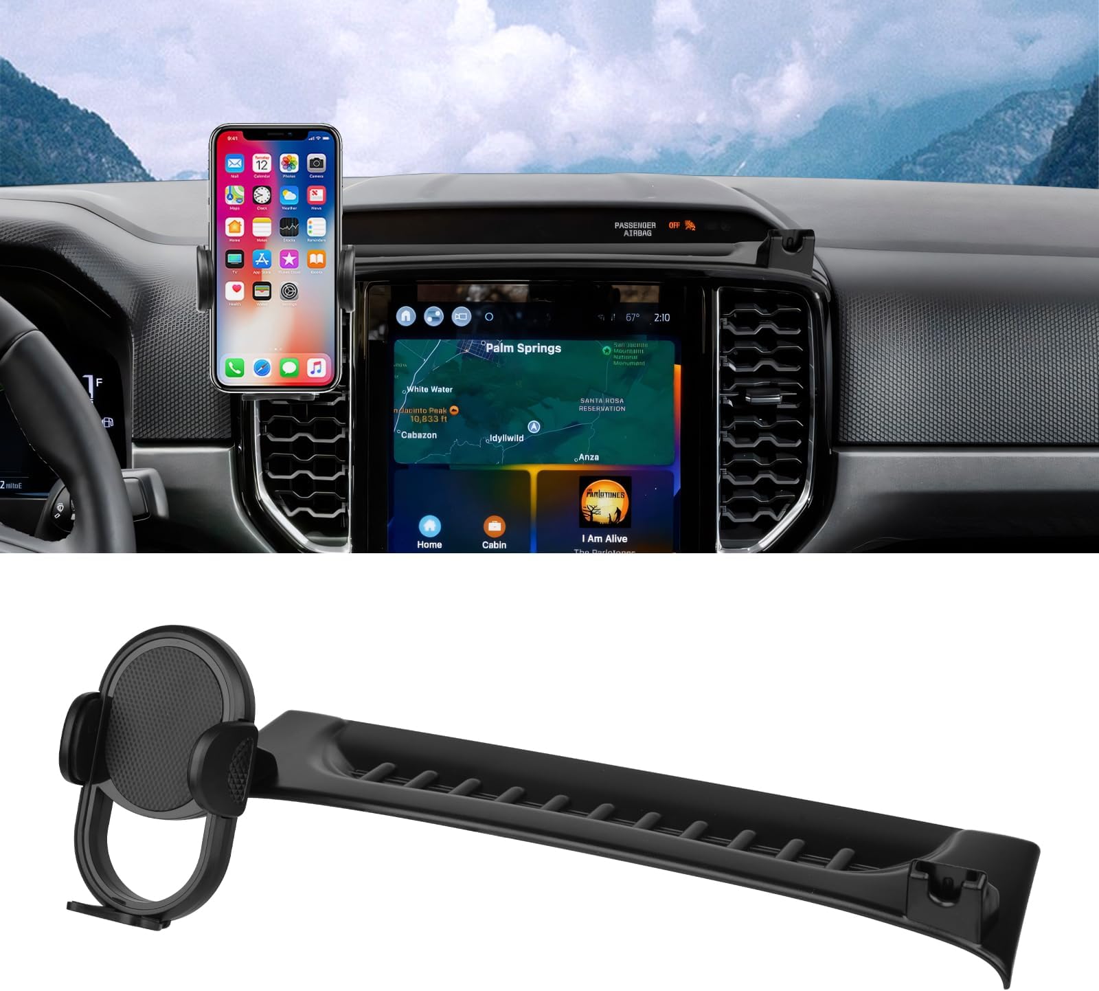Amazon.com: LUNQIN Car Phone Holder for Ford Ranger Accessories 2024 ...