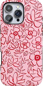 Amazon.com: Casely iPhone 16 Pro Case | Blush Garden | Floral Doodle | Compatible with MagSafe ...