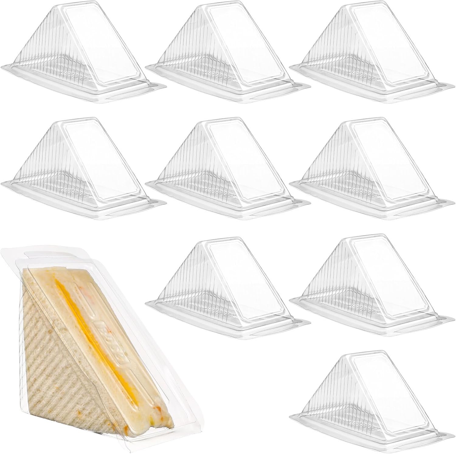 Amazon.com: WRITWAA 50pcs Clear Plastic Sandwich Packing Boxes ...