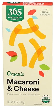 Amazon.com : 365 by Whole Foods Market, Macaroni And Cheese Organic, 6 ...