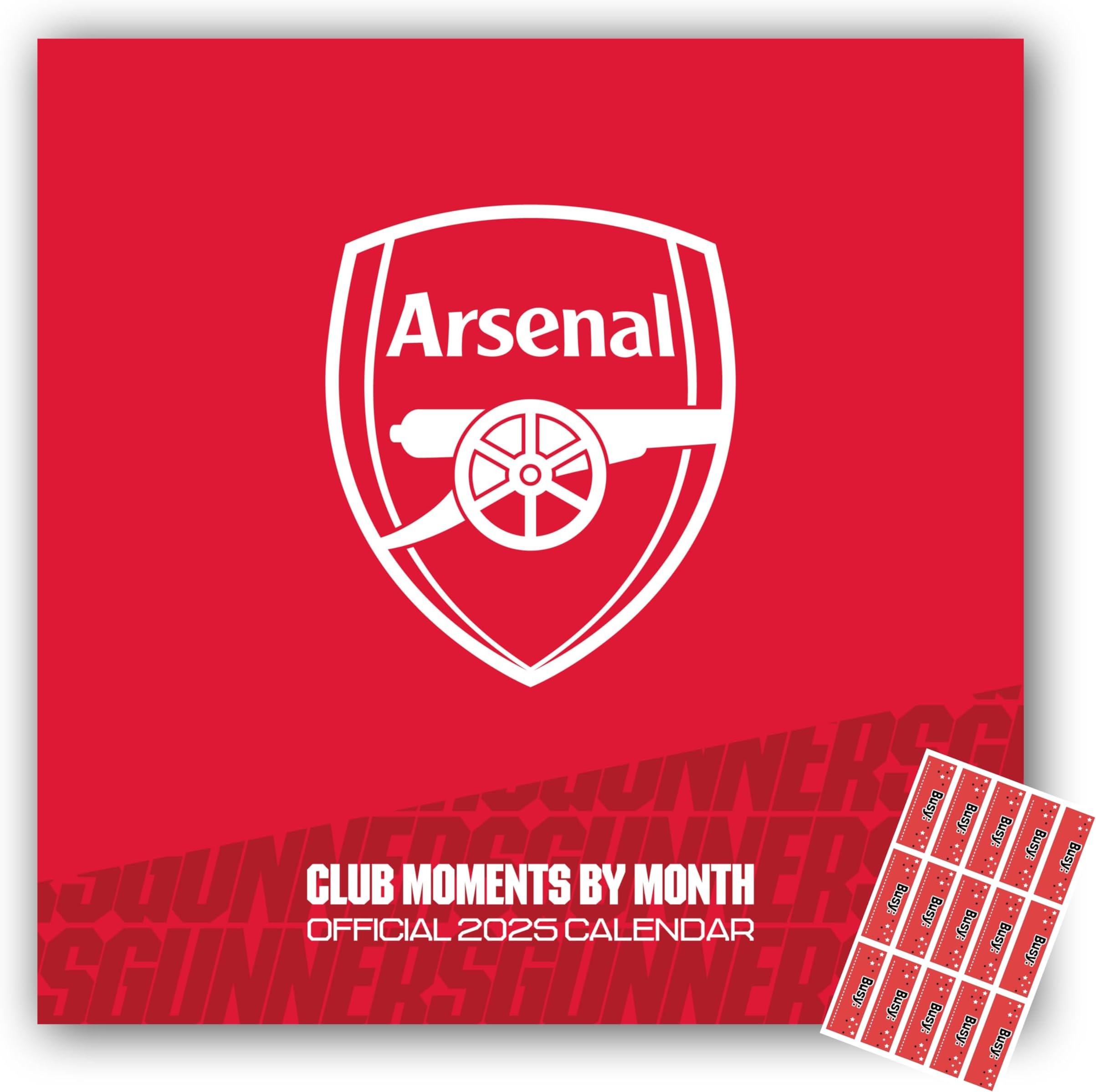 Arsenal Calendar Legends 2025 Wall Calendar Plastic Free with FREE ...