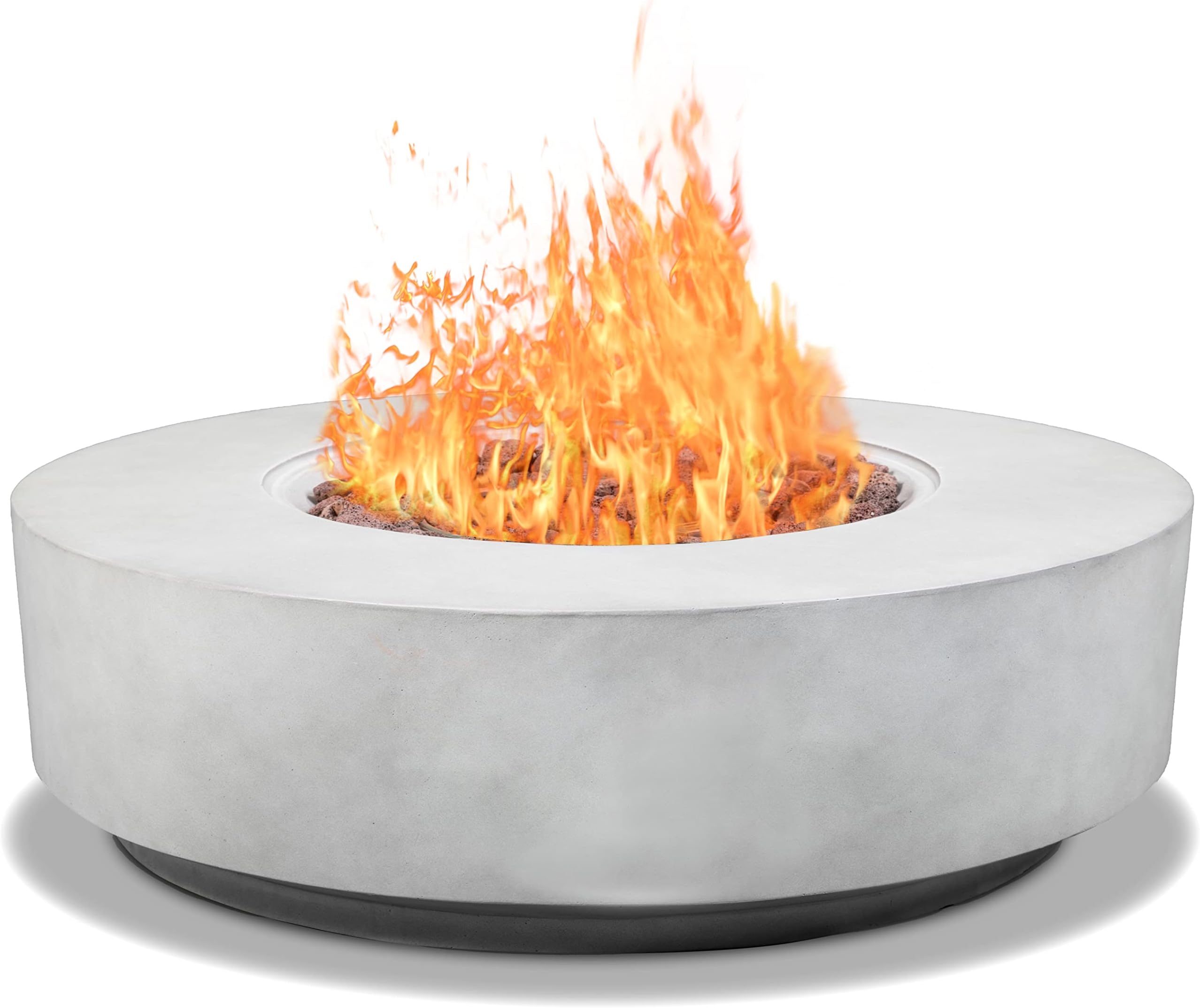 MDA Designs FUSION Dark Grey Lavish Garden & Patio Gas Fire Pit with ...