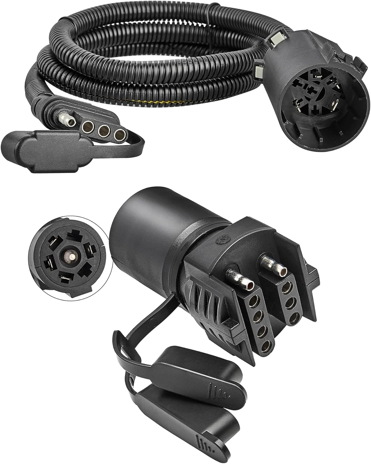 Amazon.com: Oyviny USCAR 7-Pin to 4-Pin Trailer Wiring Harness + 7 Pin ...