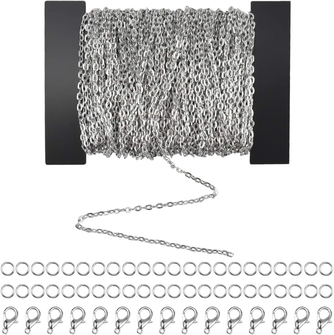 Tibapla 12 Metres Stainless Steel Cable Chains, Silver Link Chain ...