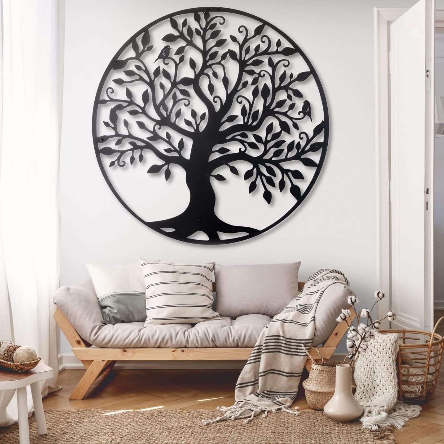 Amazon.com: Tree of Life Decor, Metal Branch Wall Art, Black Wall Decor ...