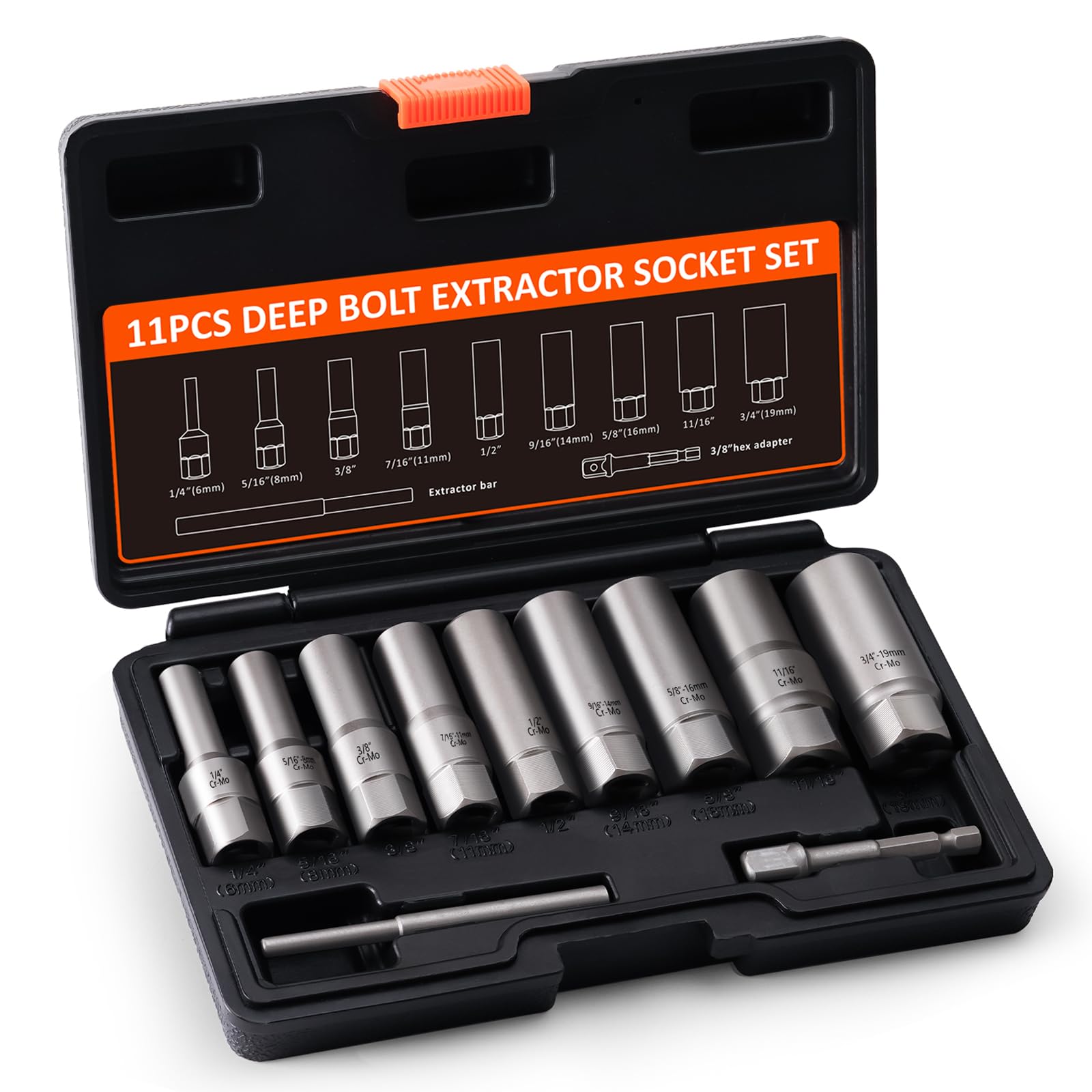 Snapklik.com : Coobeast 11Pcs Bolt Extractor Kit, Deep Bolt Extractor ...