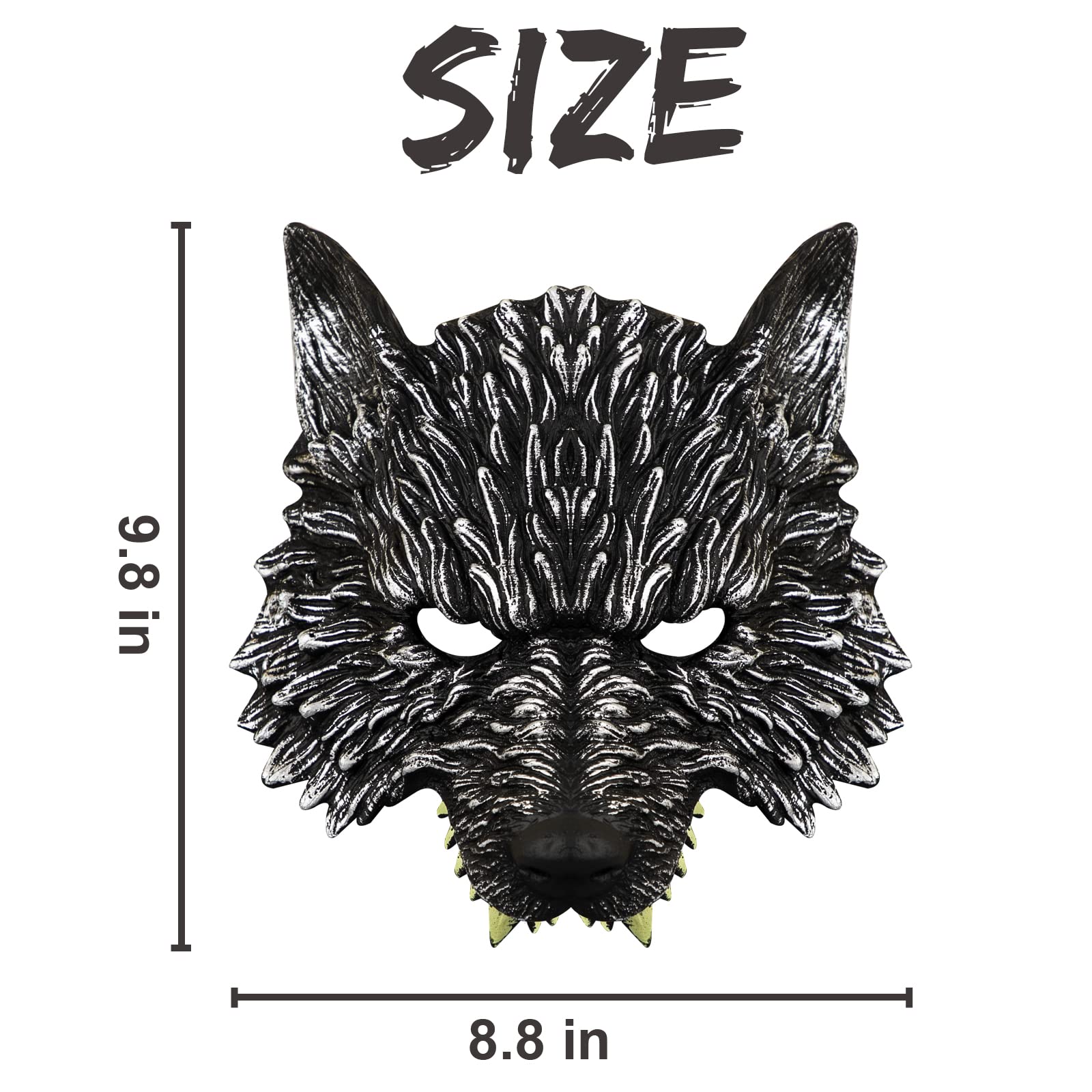 Snapklik.com : Stegosaurus 3D Scary Werewolf Mask - Soft Gray Wolf ...