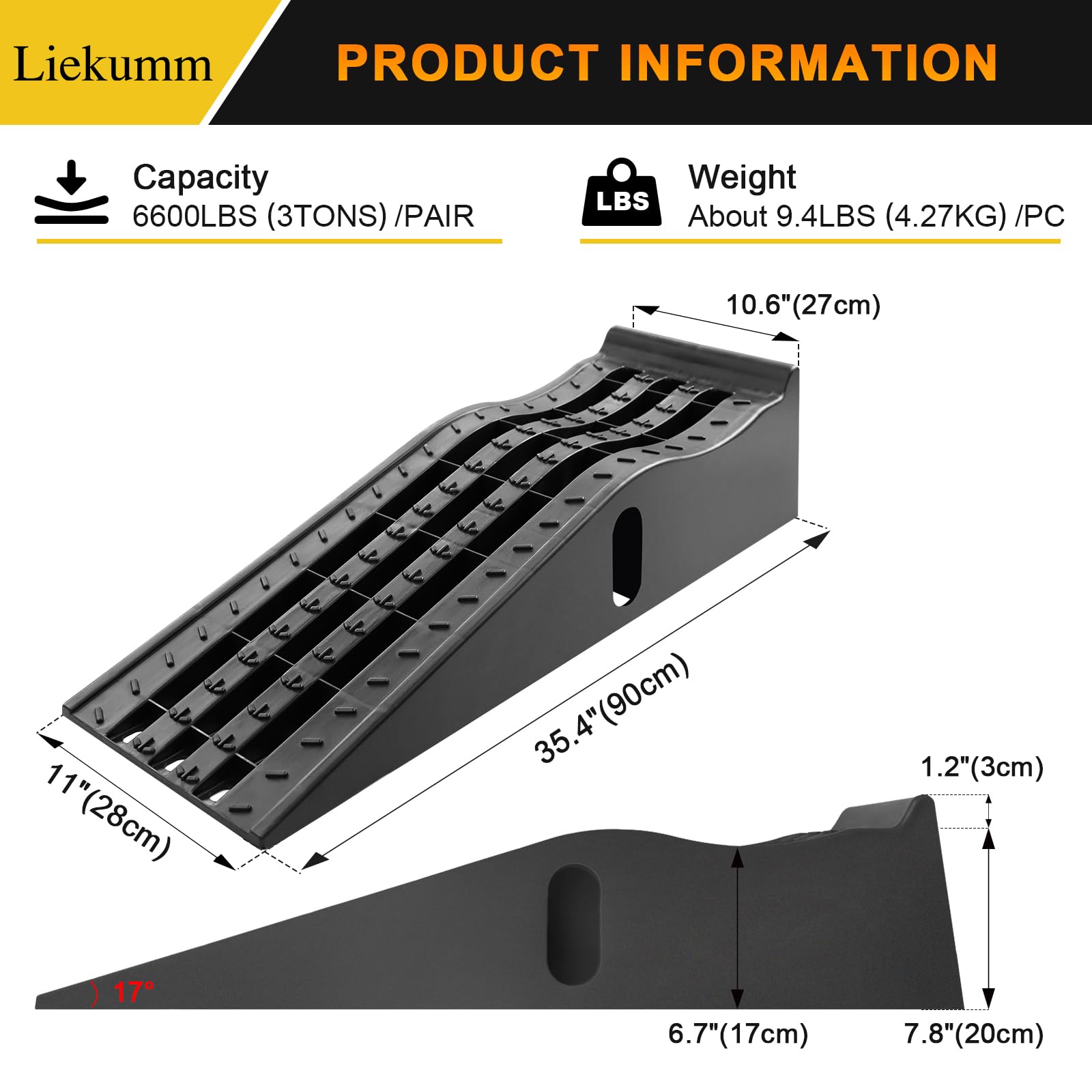 Snapklik.com : LIEKUMM Plastic Car Service Ramps, Heavy Duty Vehicle ...