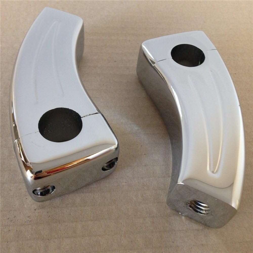 Amazon.com: SMT-Chrome Handlebar Pullback Riser Compatible With Harley ...