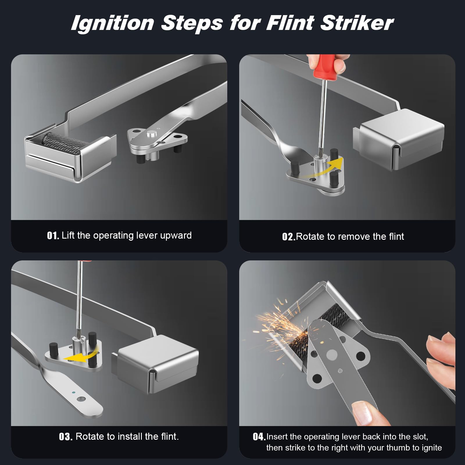 Snapklik.com : 10PCS Set Of 30 Triple Flints For Triple Flint Torch ...