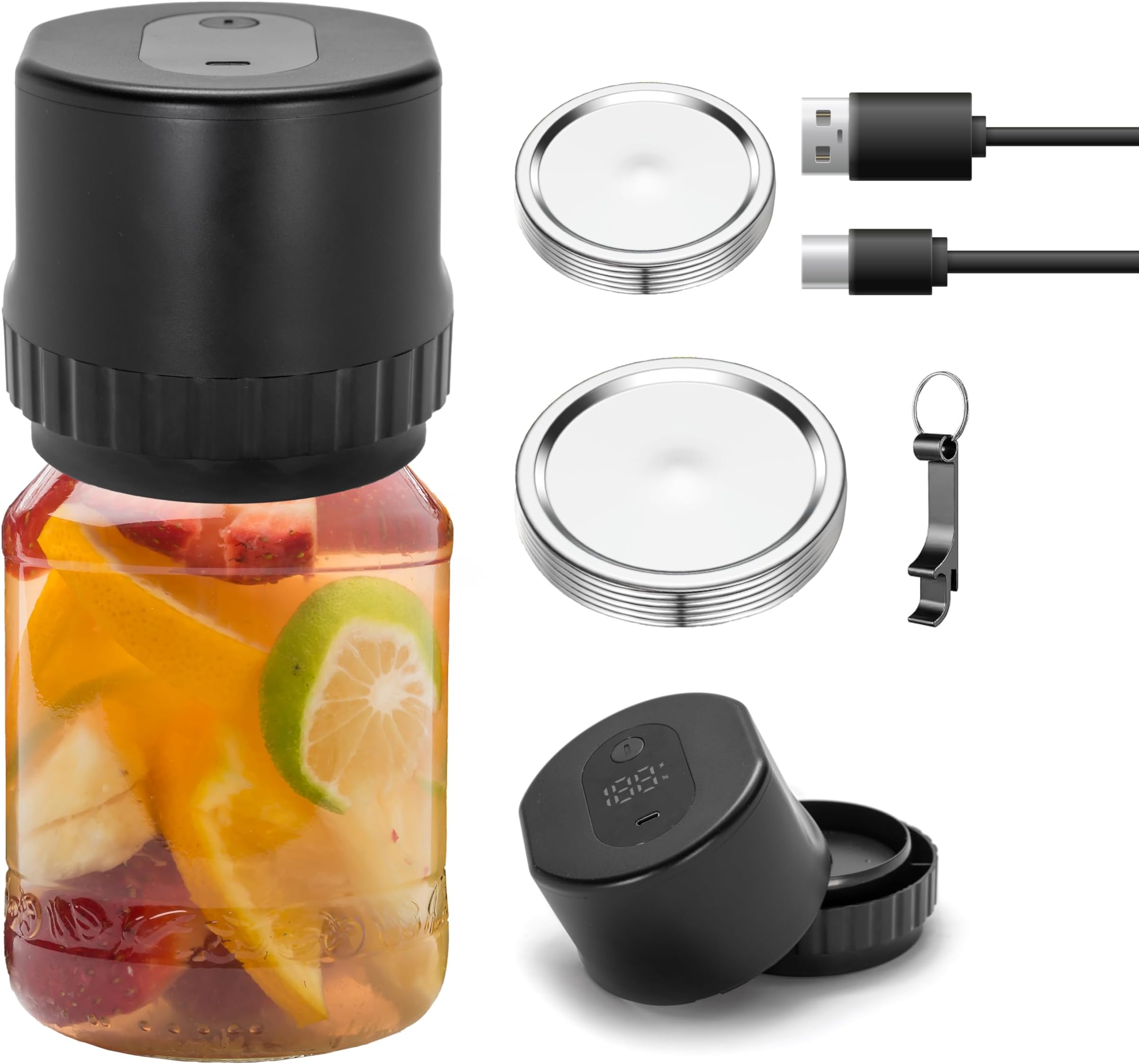 Amazon.com: Electric Mason Jar Vacuum Sealer，Vacuum Canning Sealer ...