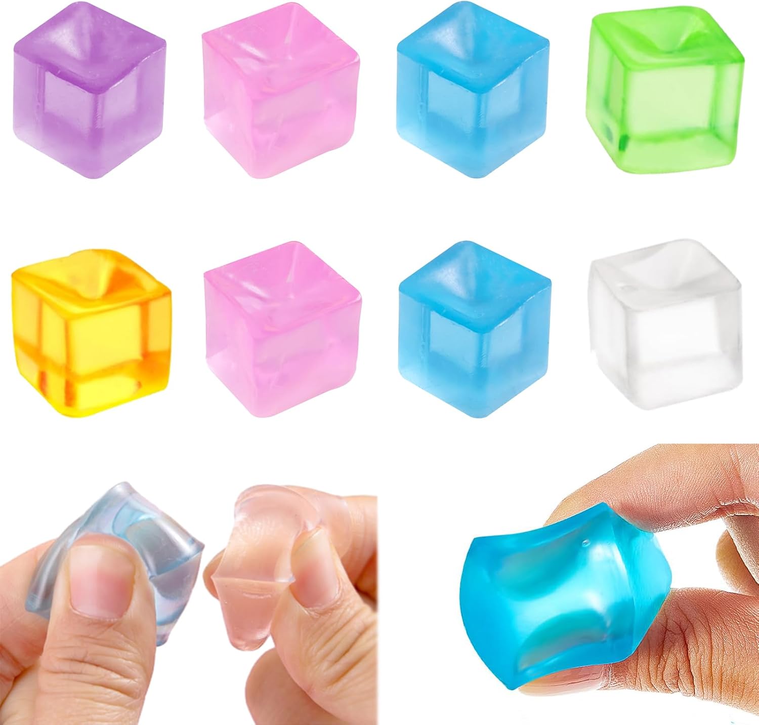 8 Pcs Nice Cube, Ice Cube Stress Ball, Ice Cube Squeeze Toys ...