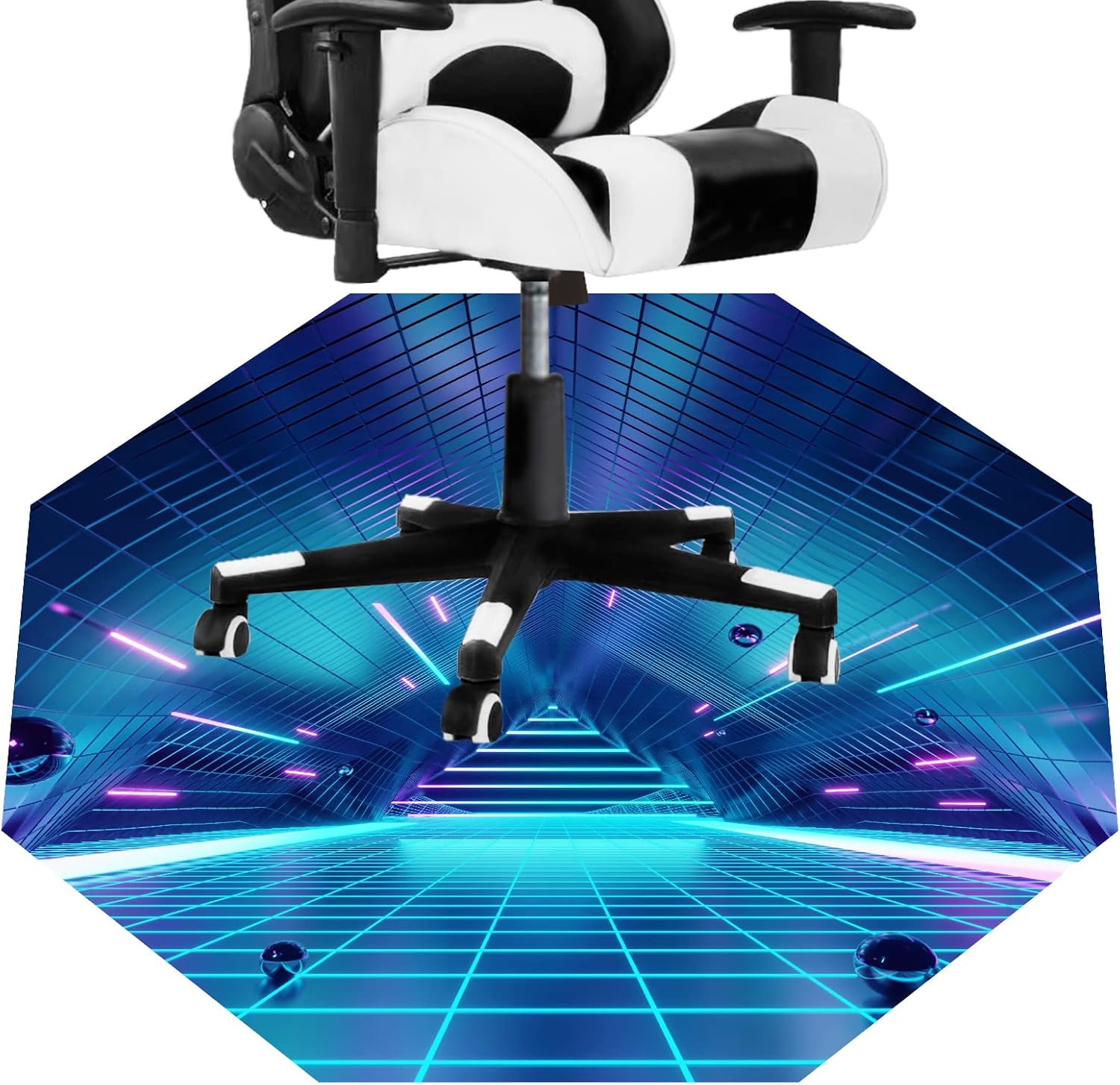 Amazon.com: Lacut Gaming Chair Mat for Hardwood Floor, 51"x51" Large ...