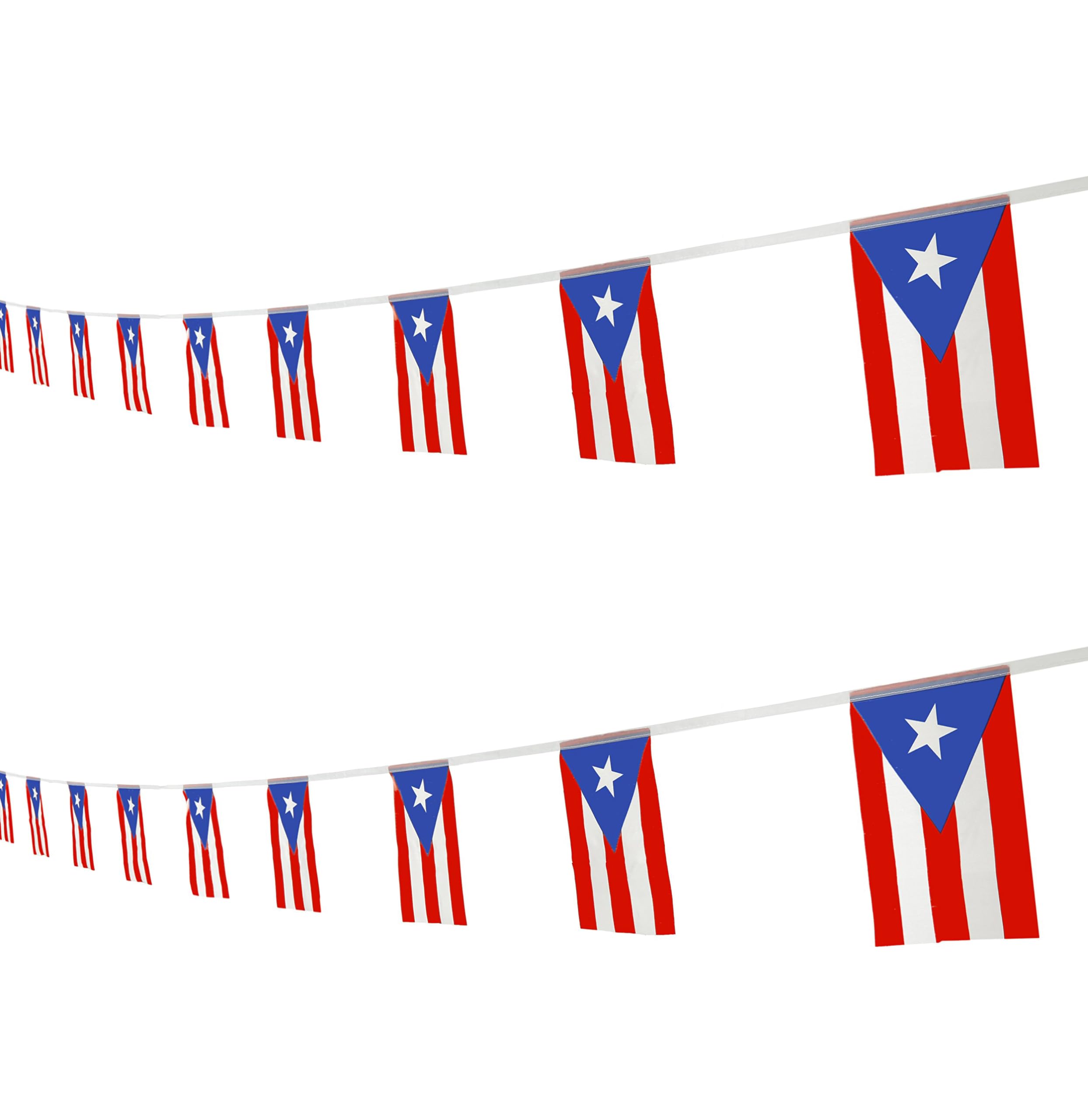 Amazon.com: Puerto Rico Puerto Ricans String Banner Flag,16 ft 20 Mini ...