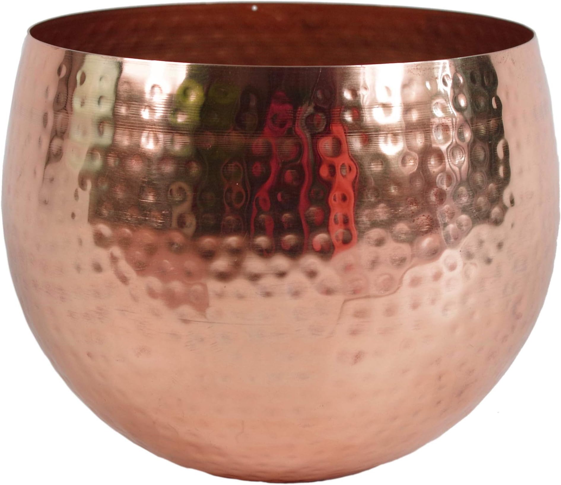 Melody Maison Large Round Copper Patterned Planter : Amazon.co.uk: Garden