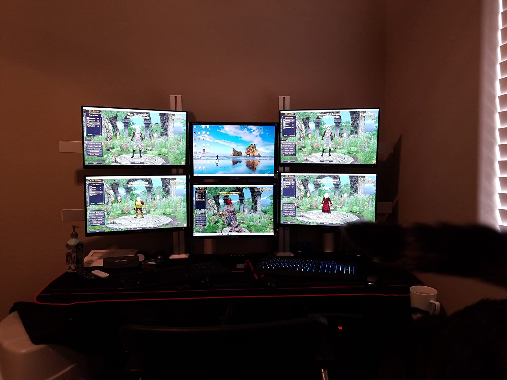 $27/mo - Finance TechOrbits Hex Monitor Stand - Six Screens Heavy Duty ...