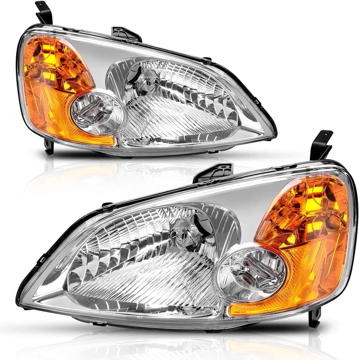 Amazon.com: TopAutoGear for 2001 2002 2003 Civic 2 / 4dr Headlight ...