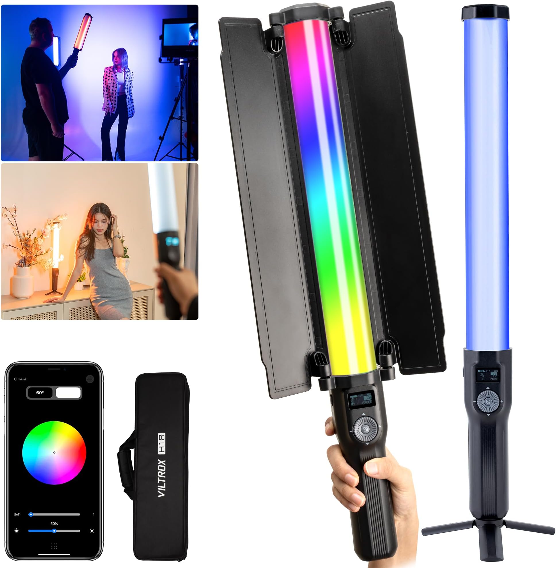 Amazon.com : ULANZI VL110 RGB Light Wand, Handheld Light Stick Camera ...