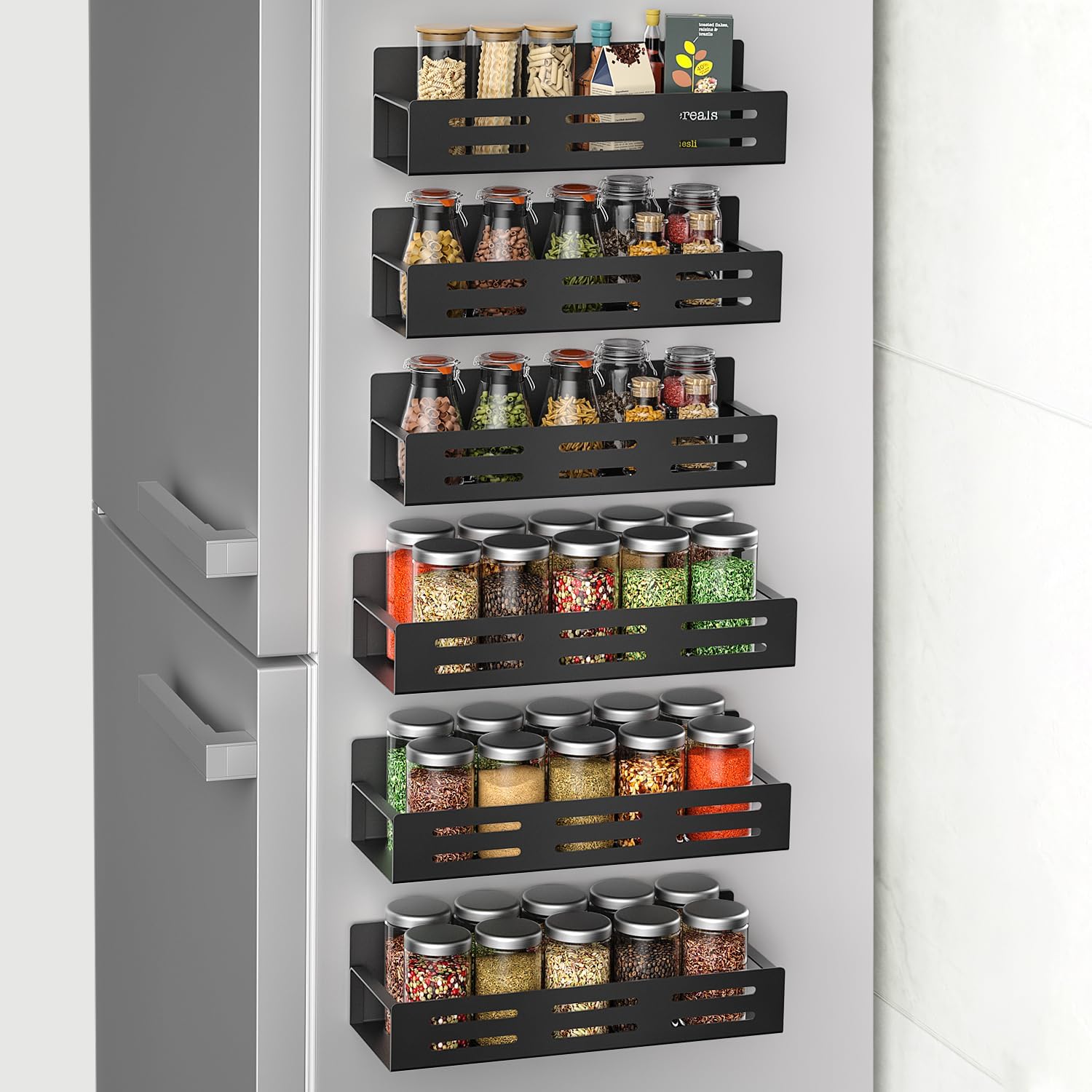 Amazon.com: Magnetic Spice Rack for Refrigerator - Extra Strong ...
