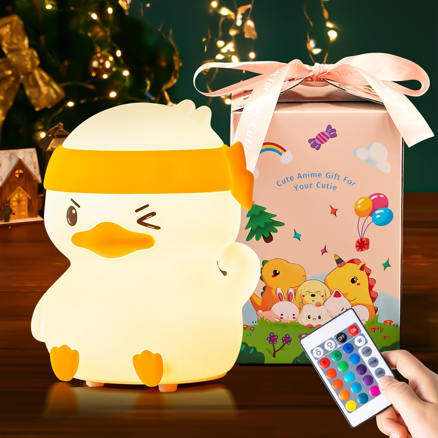 Mubarek Duck Lamp Ducks, 16 Colors Duck Night Light, Remote & Tap Duck ...