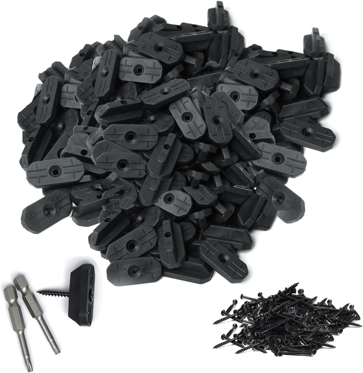 700PCS Hidden Deck Fasteners Deck Fastener Clip Universal Nylon Clips ...