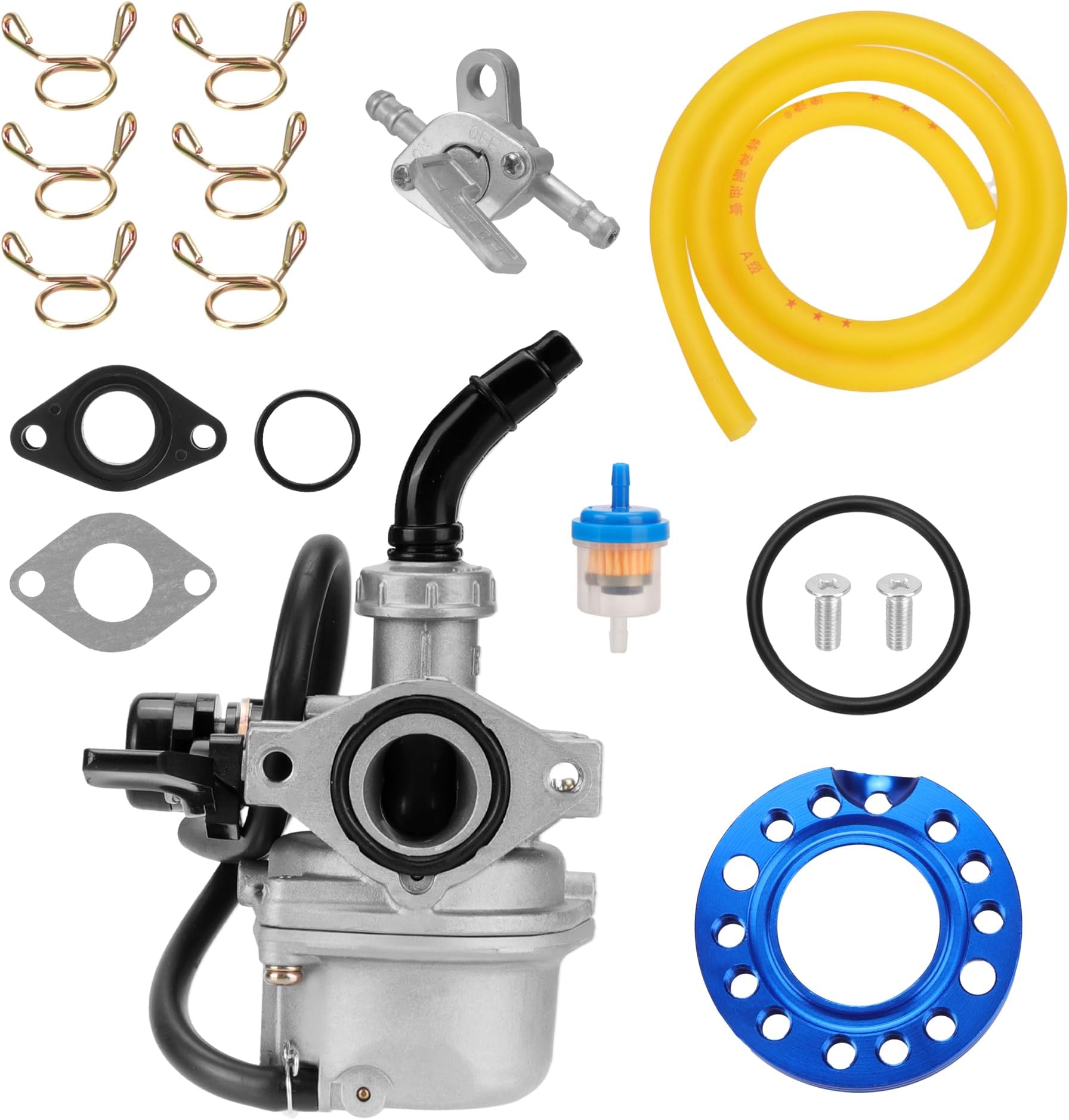Amazon.com: PZ19 Carburetor Kit with Oil Filter, For 50cc 70cc 80cc ...