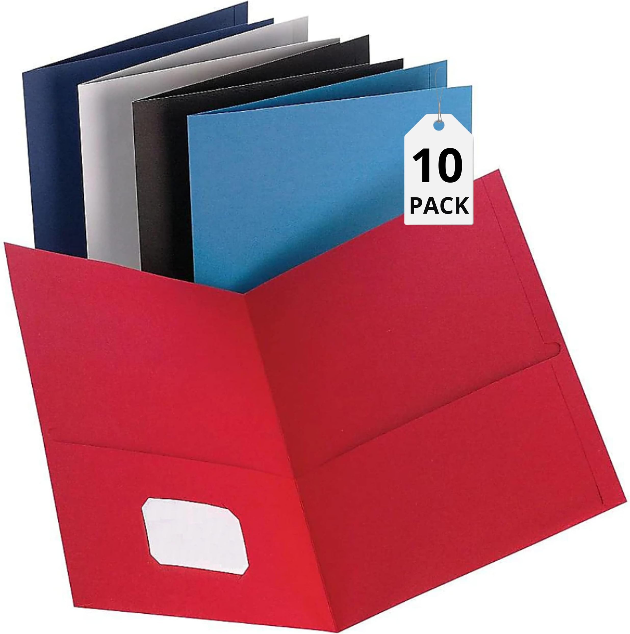 Amazon.com : 1InTheOffice 2 Pocket Folders, Two-Pocket Folders with ...