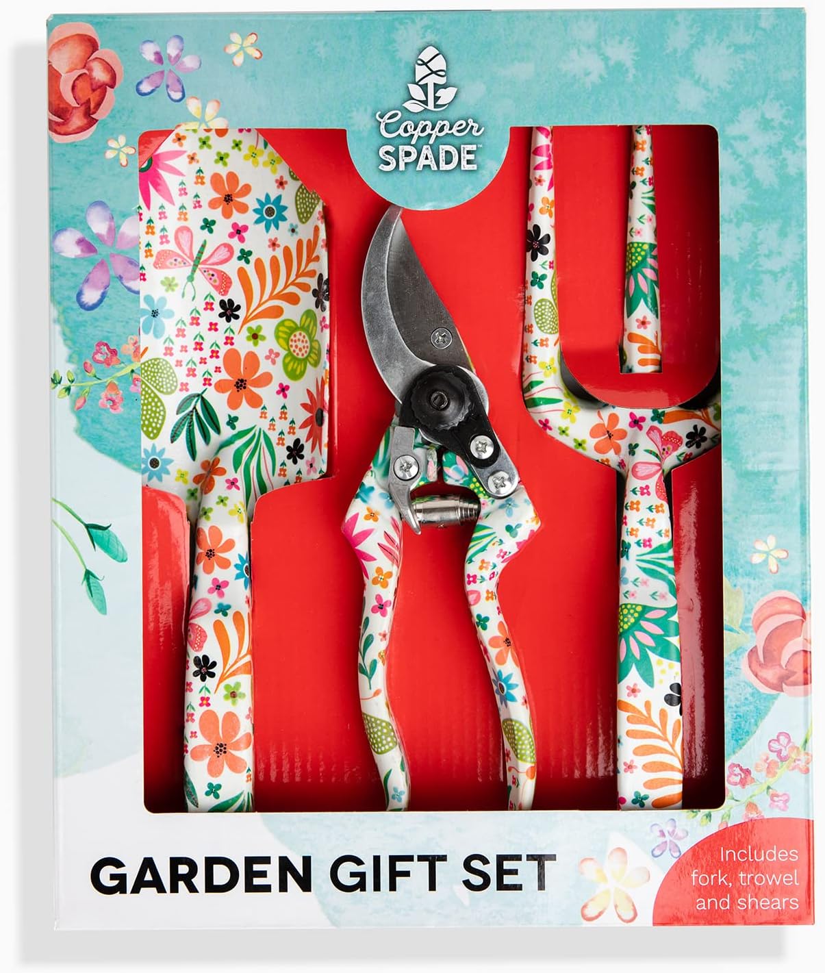 Decorative Aluminum 3 Piece Garden Tool Gift Set - Trowel, Pruning ...