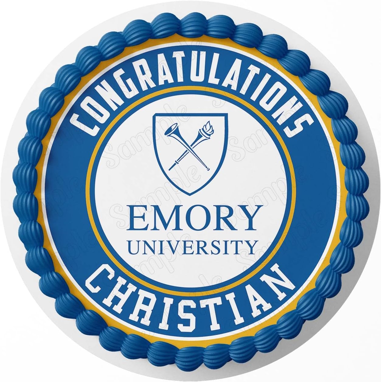Amazon.com: Cakecery Emory University Edible Cake Topper Sheet Image ...