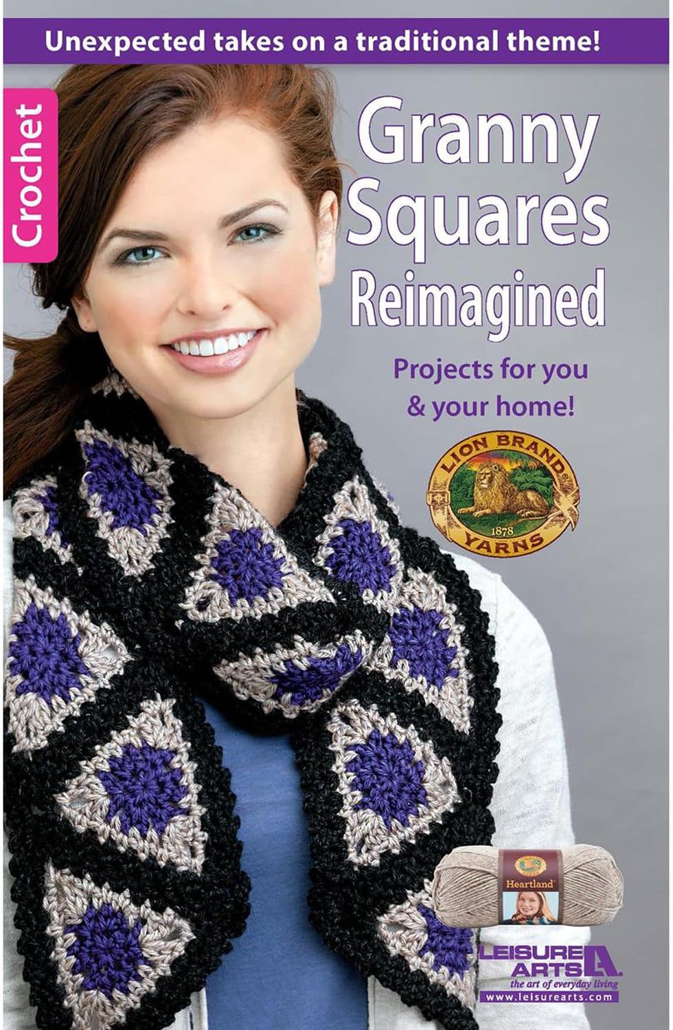 Amazon.com: LEISURE ARTS Granny Squares Reimagined Crochetbook, Granny ...