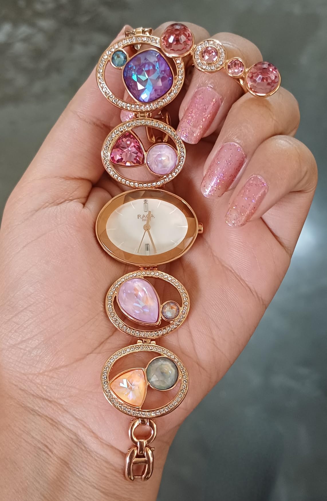 Titan Raga Moments of Joy Quartz Analog Mother of Pearl Dial Rose Gold ...