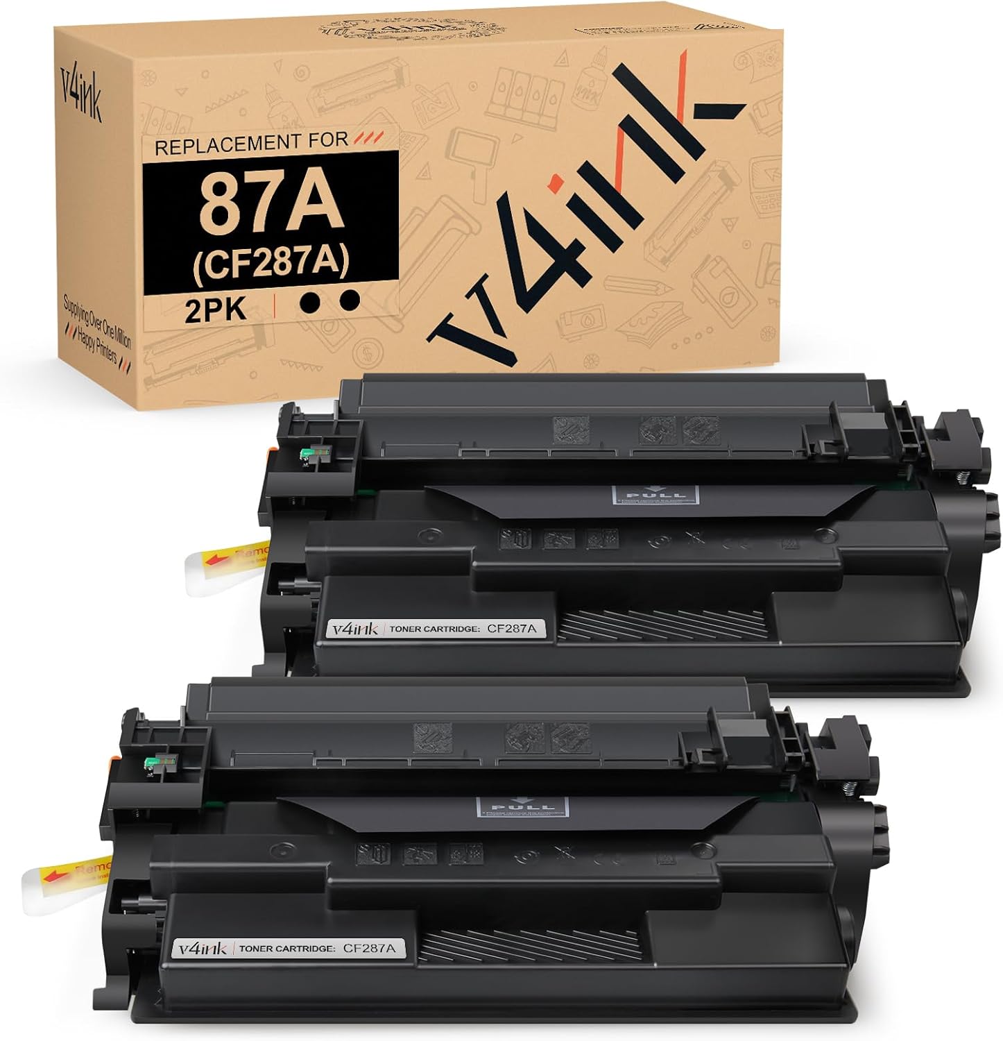 Amazon.com: v4ink 87A CF287A Compatible Toner Cartridge Replacement for ...