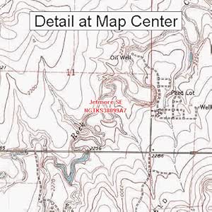 Amazon.com : USGS Topographic Quadrangle Map - Jetmore SE, Kansas ...