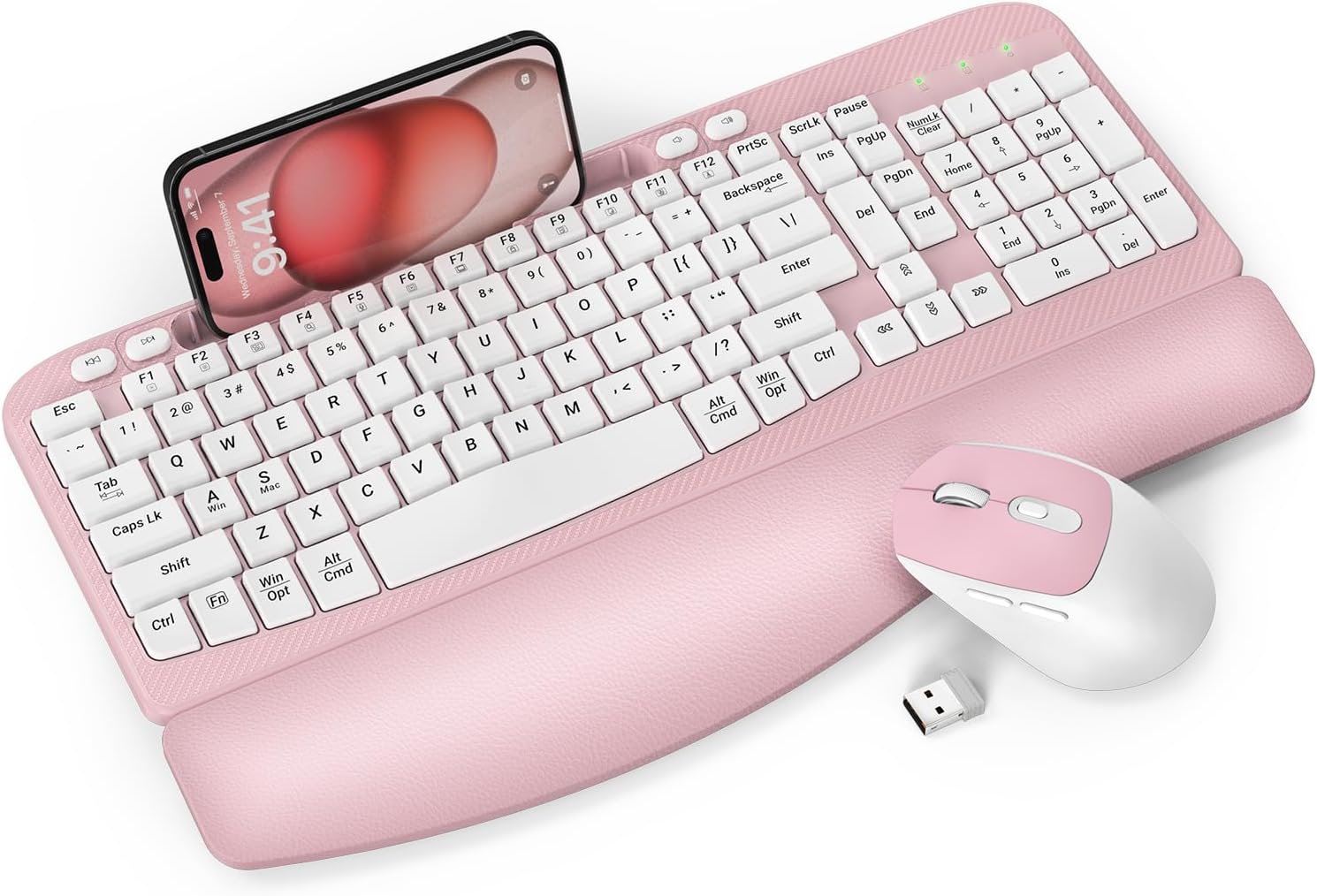 Amazon.com: Wireless Keyboard and Mouse Combo, EAYBLLY Wave Keys ...