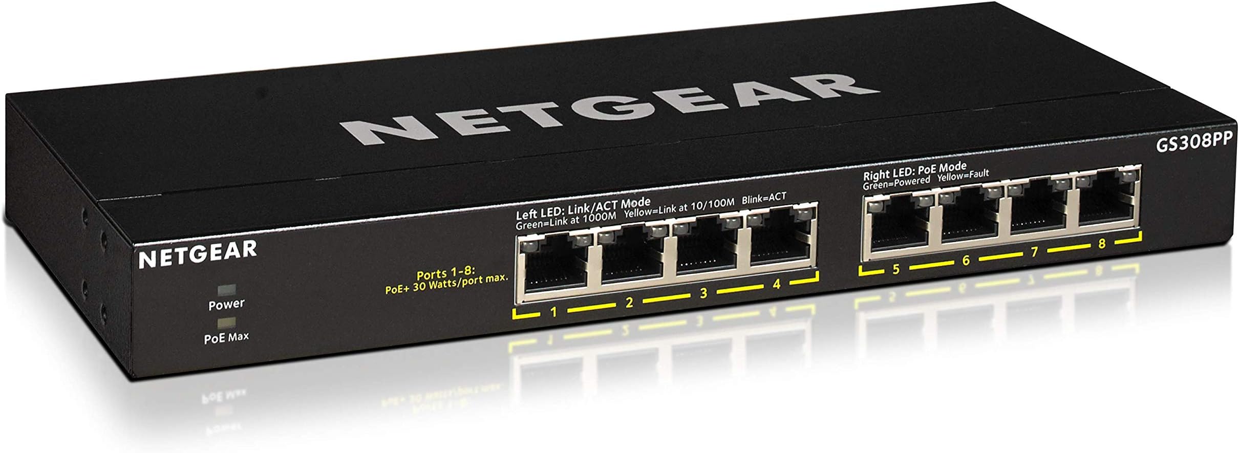 NETGEAR SOHO 8-Port PoE+ Gigabit Unmanaged Switch: Network Switches ...