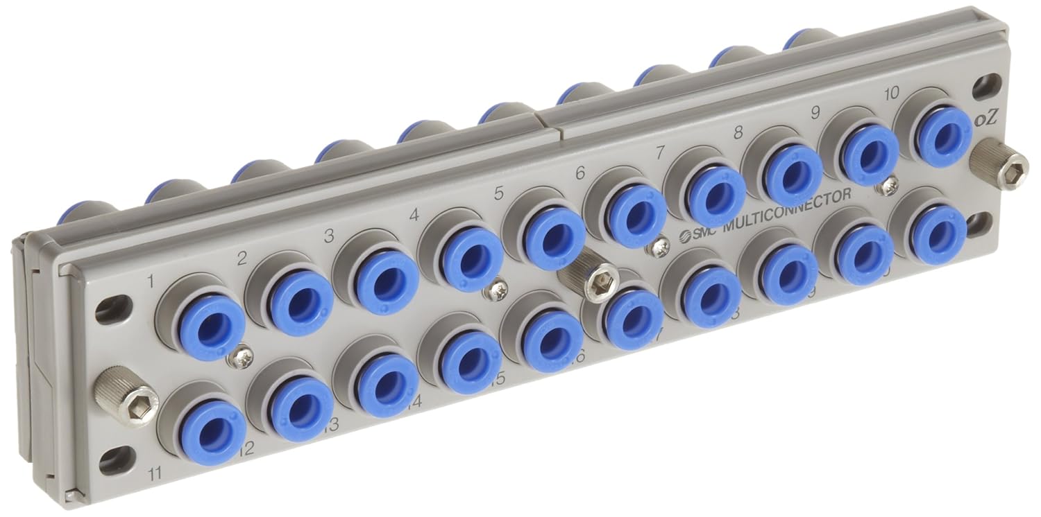 SMC KDM20 PBT One-Touch Tube Fitting, Rectangular Multi-Connector, 20 ...