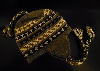 Amazon.com: Nepal Hand Knit Sherpa Hat with Ear Flaps, Trapper Ski ...