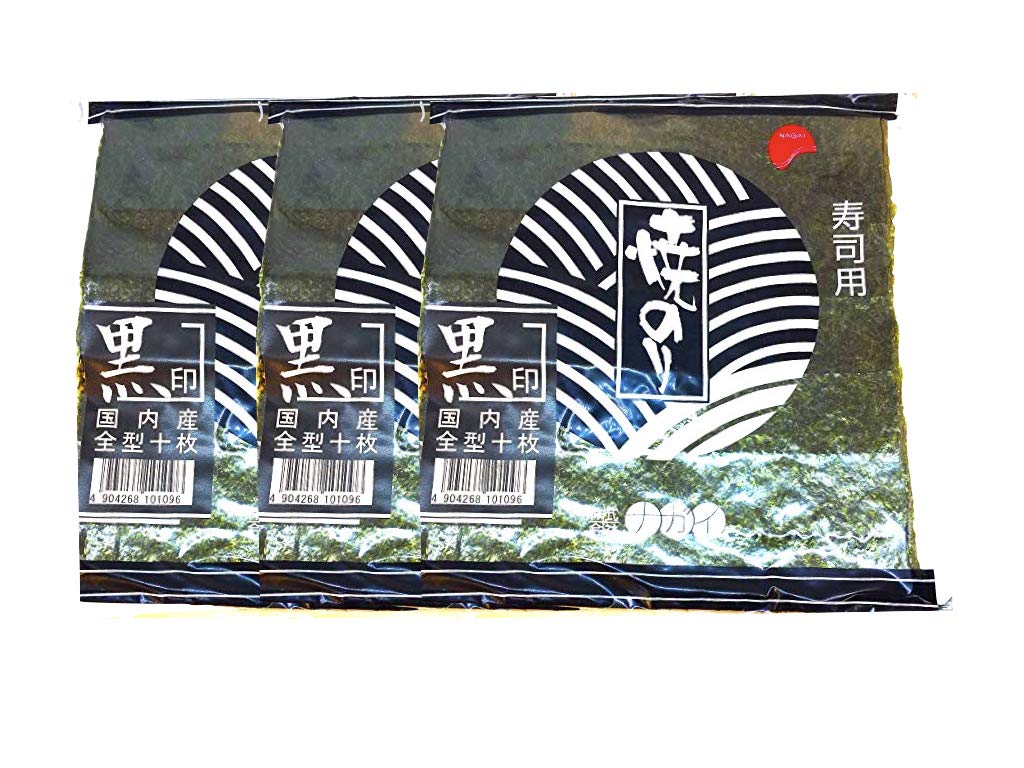 Buy Sushi Nori Roasted Seaweed, 100% made in Japan.10 sheets in pack ...