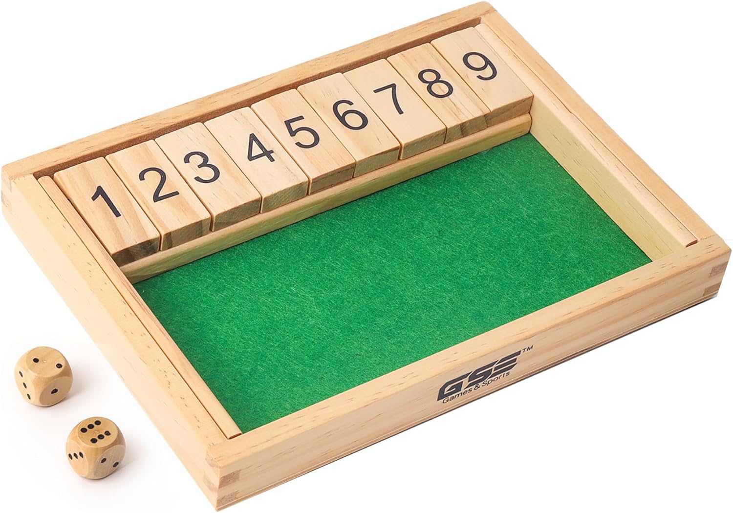 Amazon.com: GSE Games & Sports Expert Wooden Shut The Box 9 Number ...