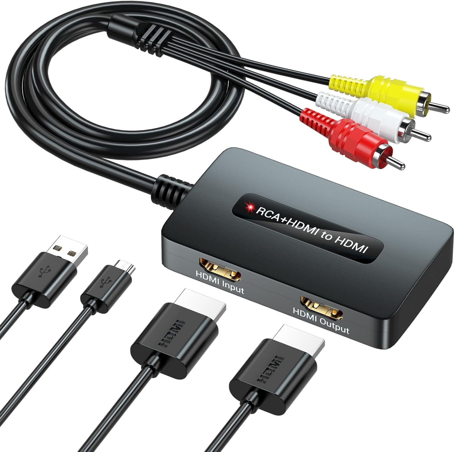 RCA and HDTVI to HDTV Converter, AV Composite or HDMI to HDMI Adapter 2 ...