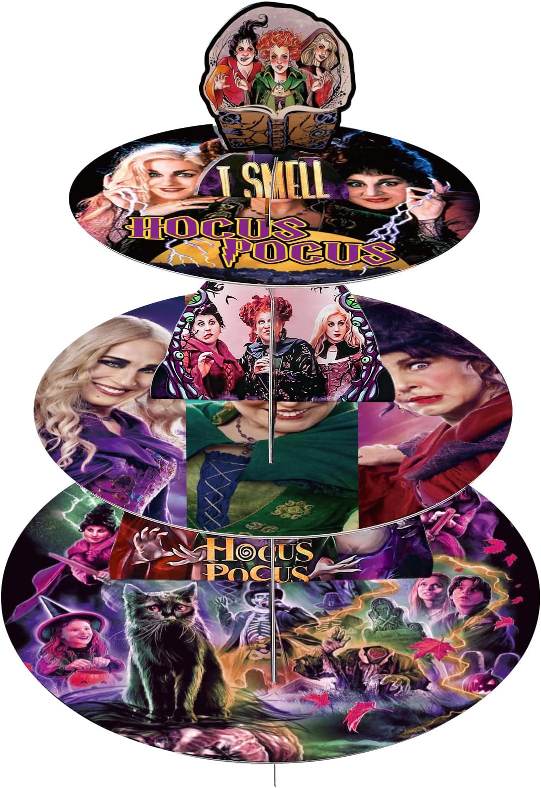 Amazon.com: AnyDesign Halloween Cupcake Stand Set 3 Tier Halloween ...